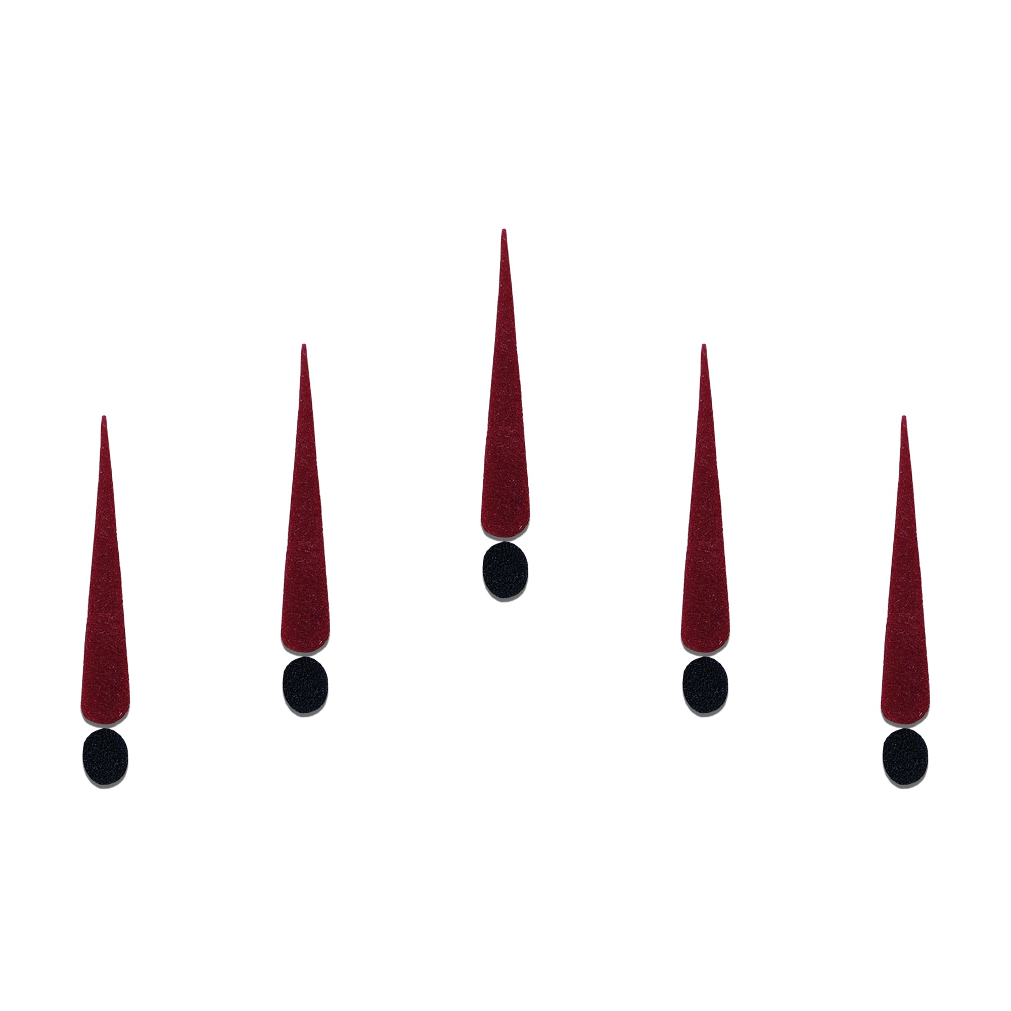 Comet Busters Traditional Maroon Black Long Bindis (25mm)(BIN485)