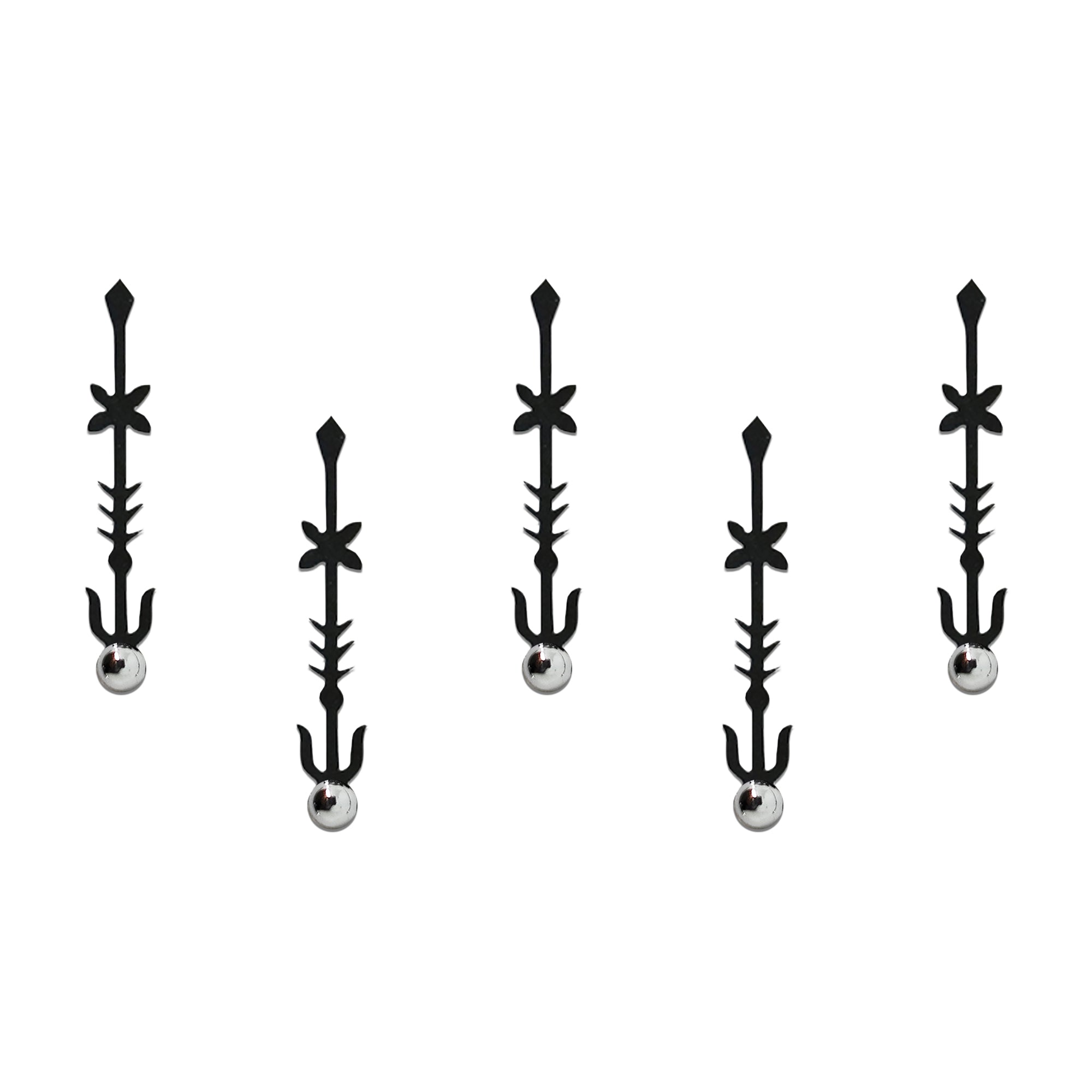 Comet Busters® Black Artistic Abstract Bindis Shiny Beads, PVC Bindi ...