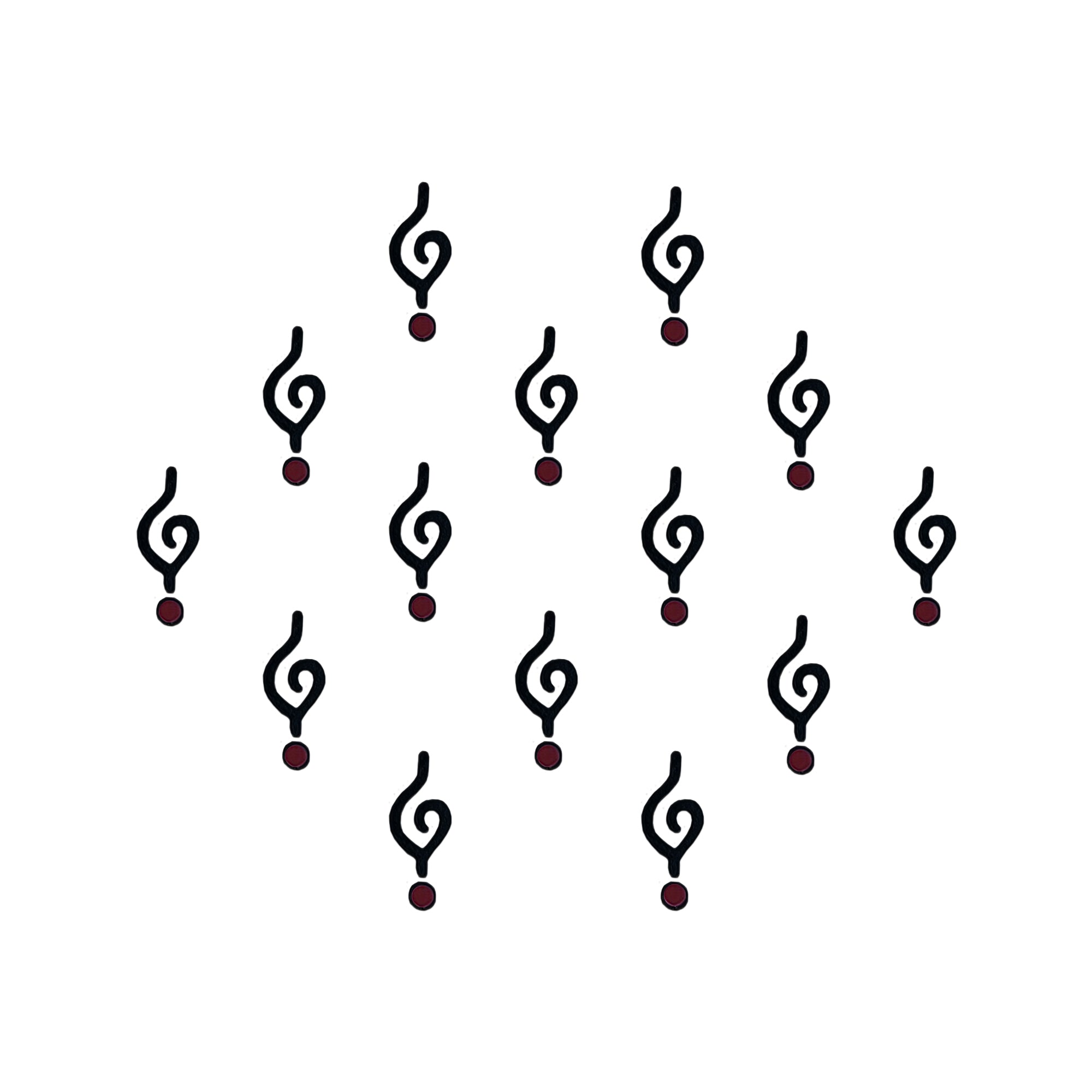Comet Busters® Maroon, Black, Multicolor Fusion Abstract Bindis PVC ...