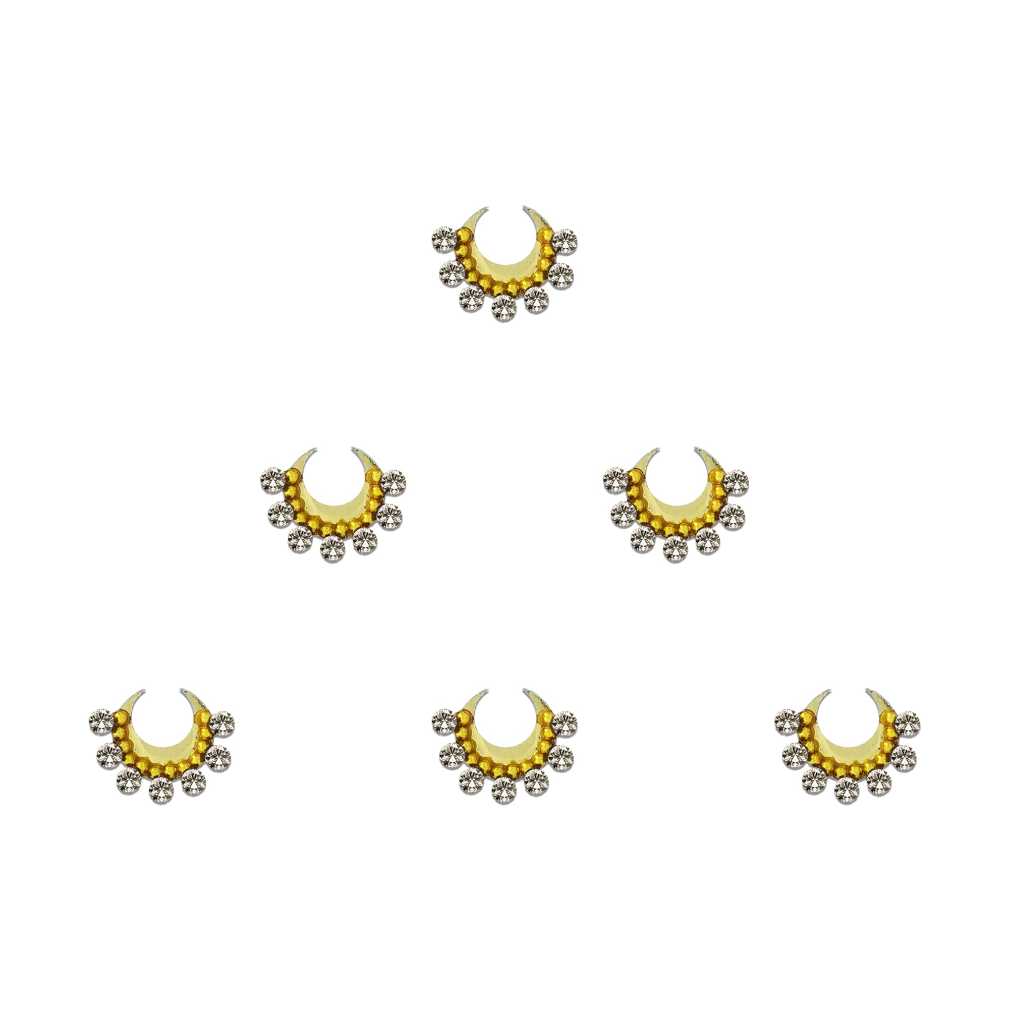 Comet Busters® Gold Moon PVC, Diamond, Shiny Beads Bindi (6mm ...