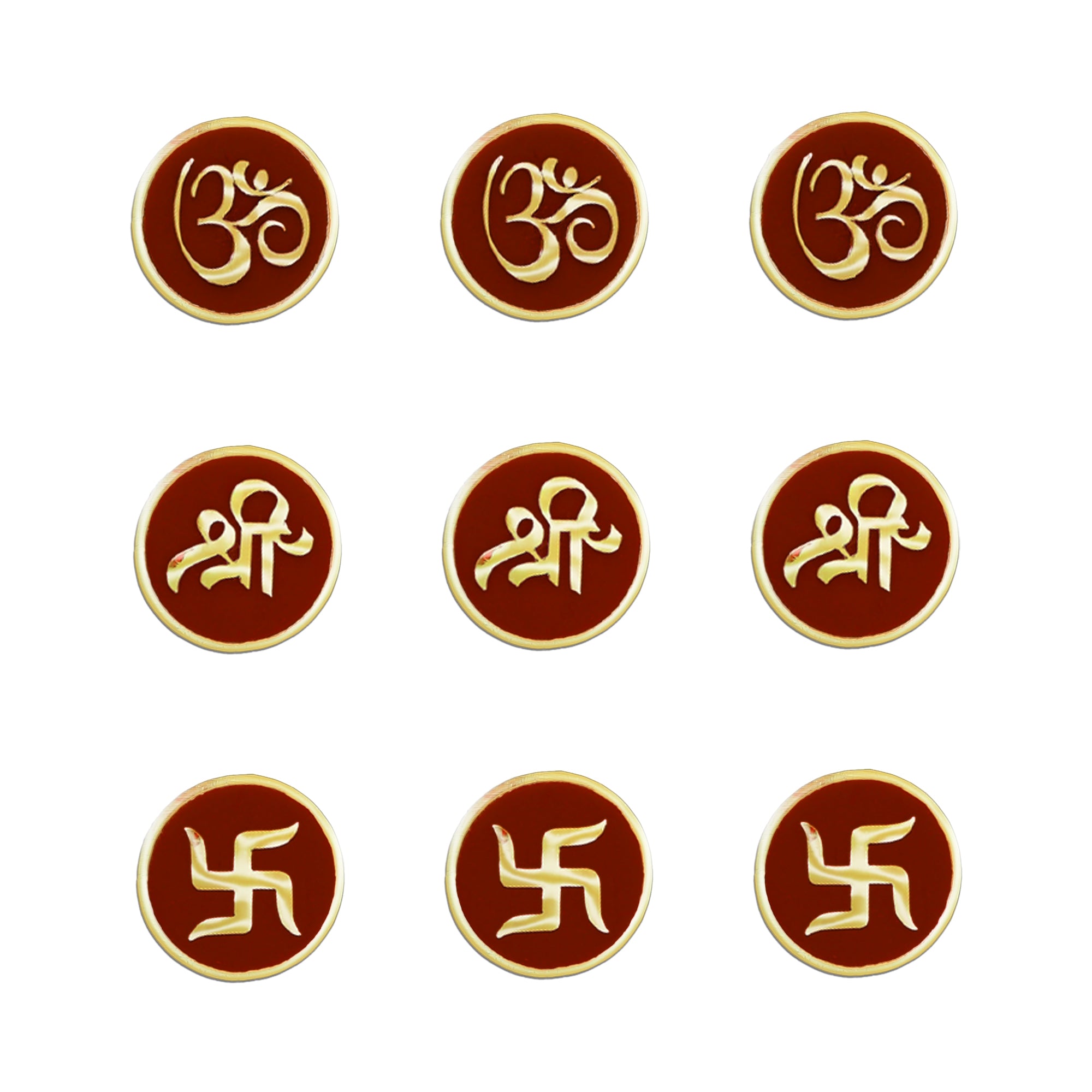 Indira Spiritual Designer Bindis – Premium Reusable Round Bindis (15mm ...