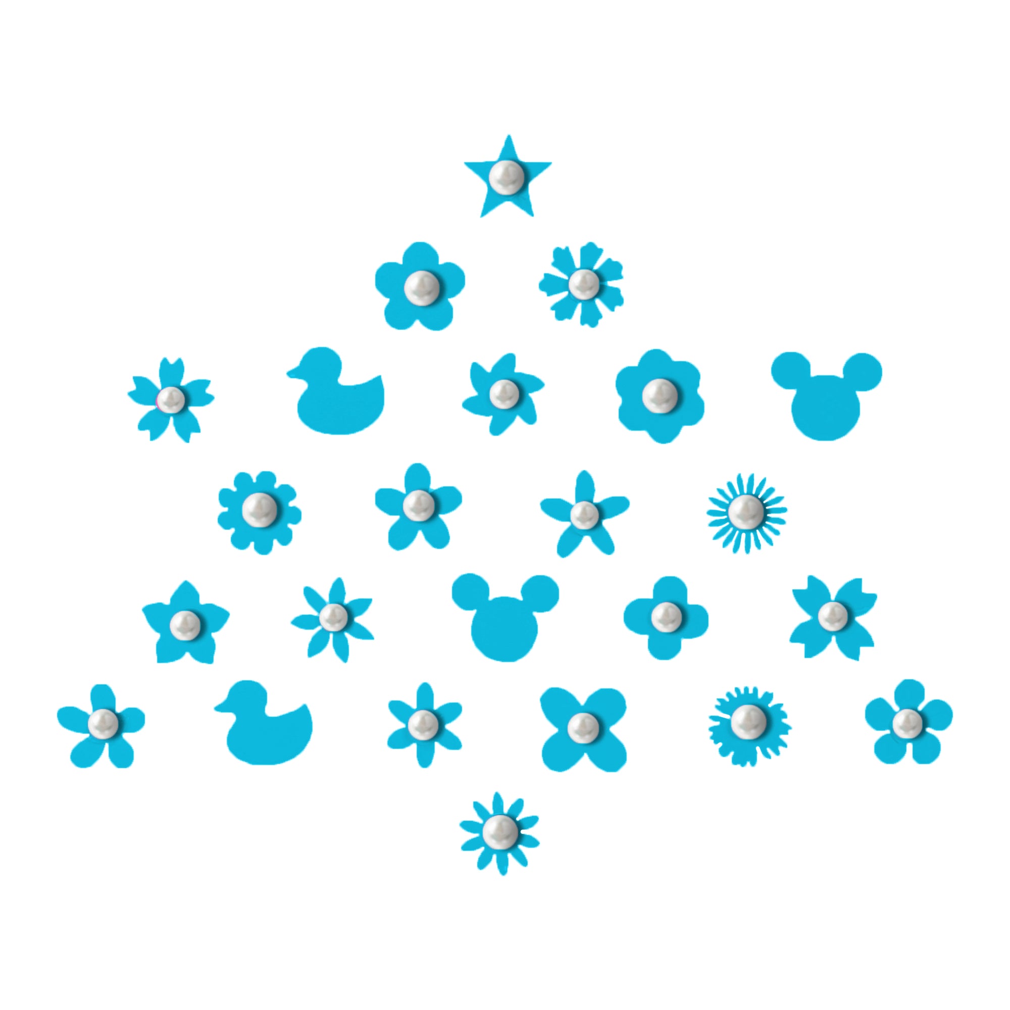 Comet Busters Cute Light Blue Baby Bindis Kids Face Decoration Sticker