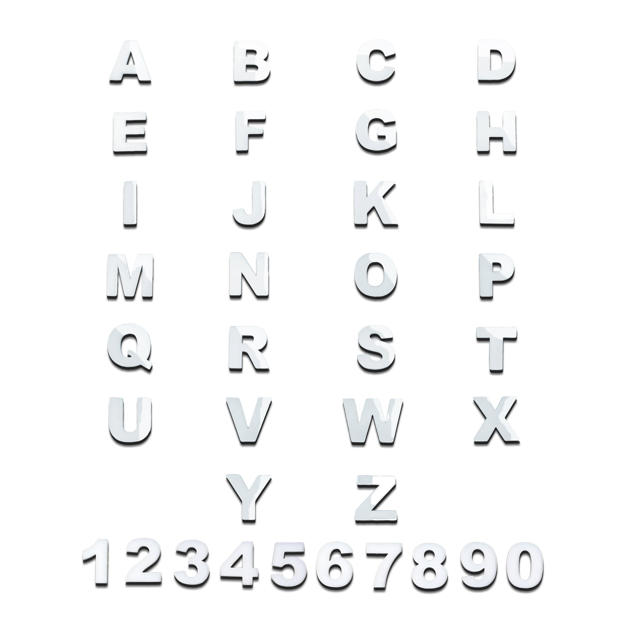 Comet Busters White PVC Uppercase Alphabet Letters and Numbers for Hom