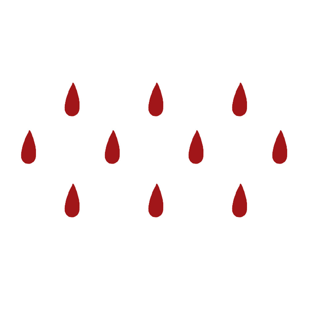 Comet Busters Tear Drop Shaped Red Bindi (10 mm) (BIN1059)