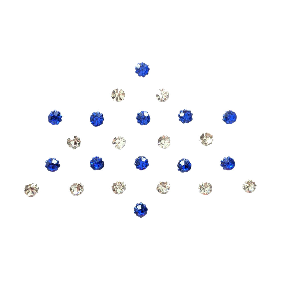 Comet Busters Diamond Collection Small Stone Blue Silver Bindi (2.5mm)