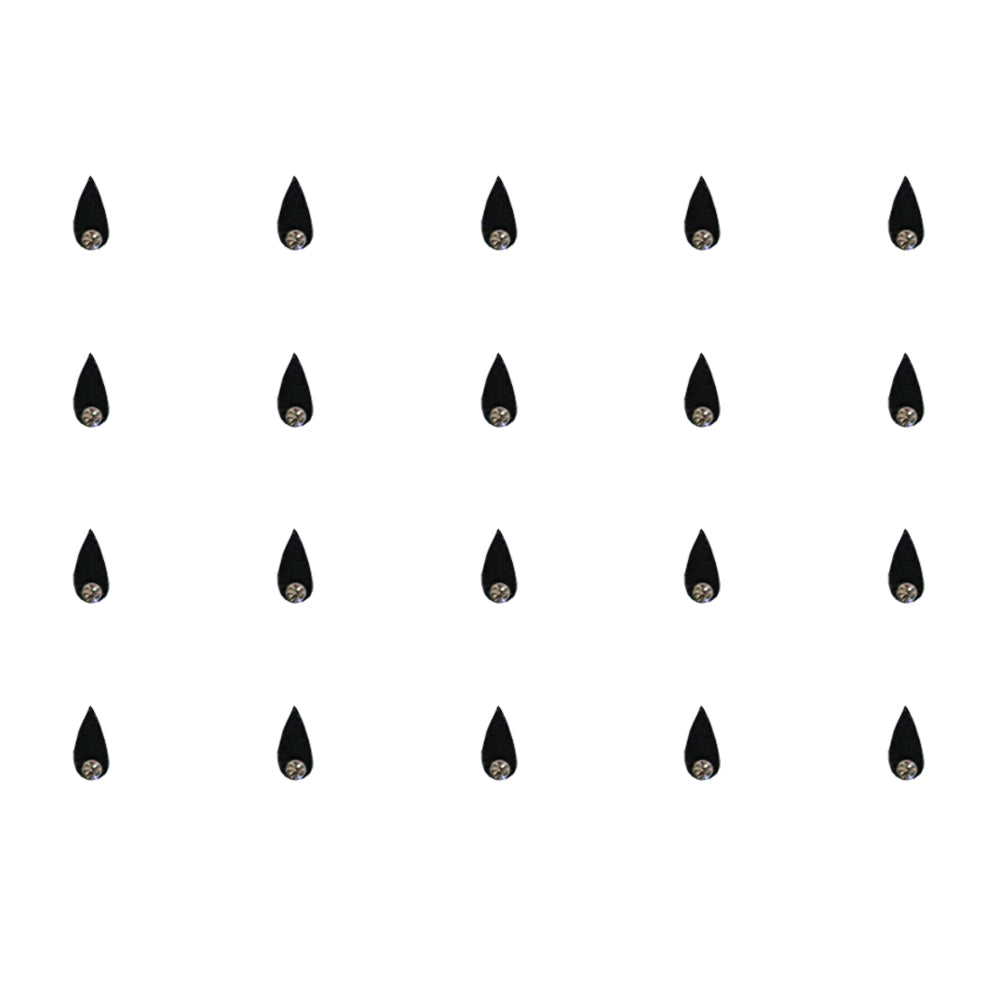 Comet Busters Black Tear Drop Bindi for Women With Stone (5mm) (BIN144