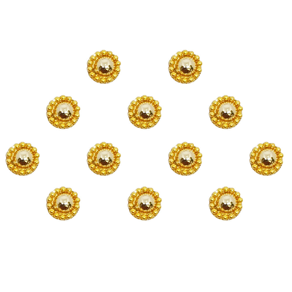 Comet Busters Beautiful Gold Round Bindi (4mm)(BIN1541)