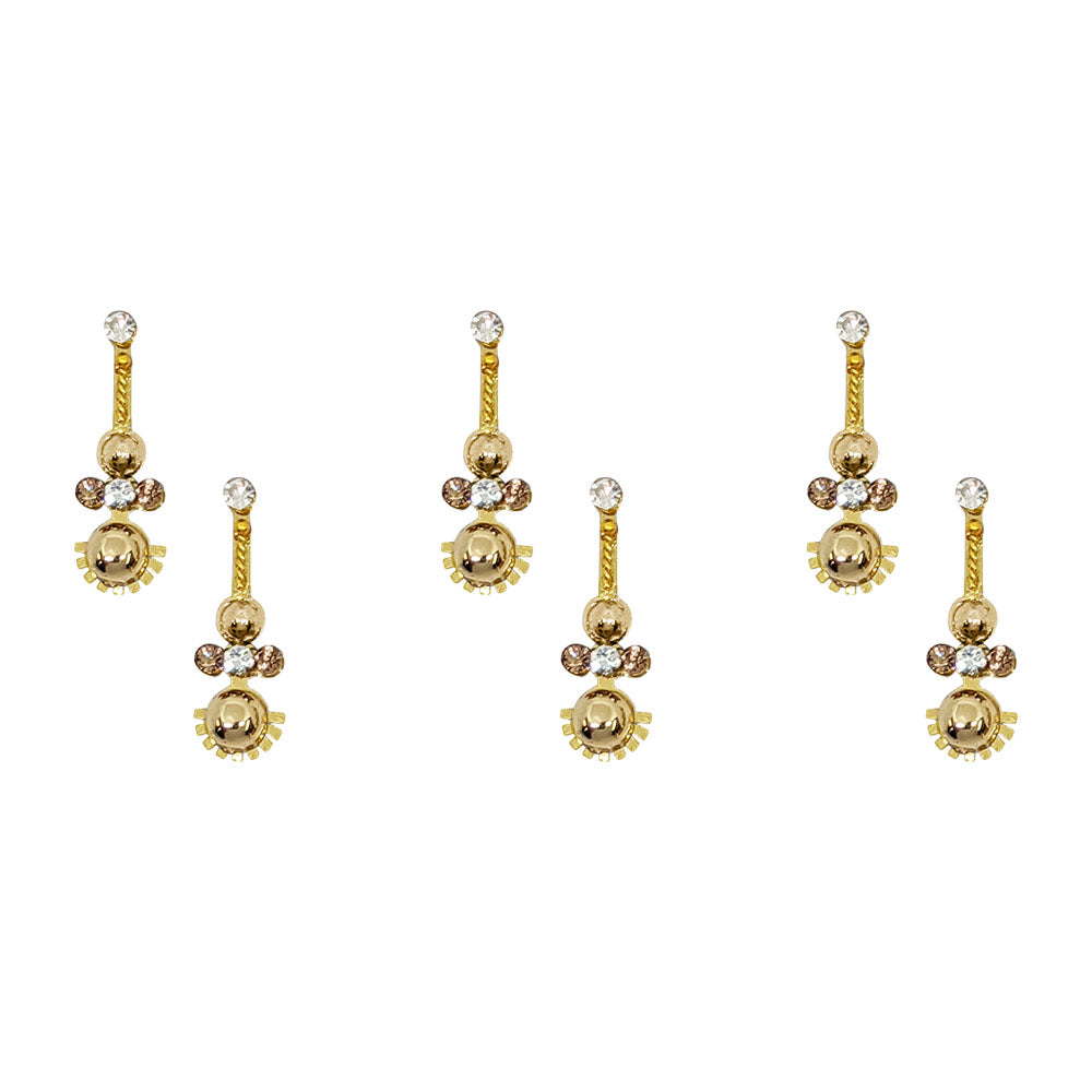 Comet Busters Beautiful Long Golden Bindi (18mm)(BIN1711)