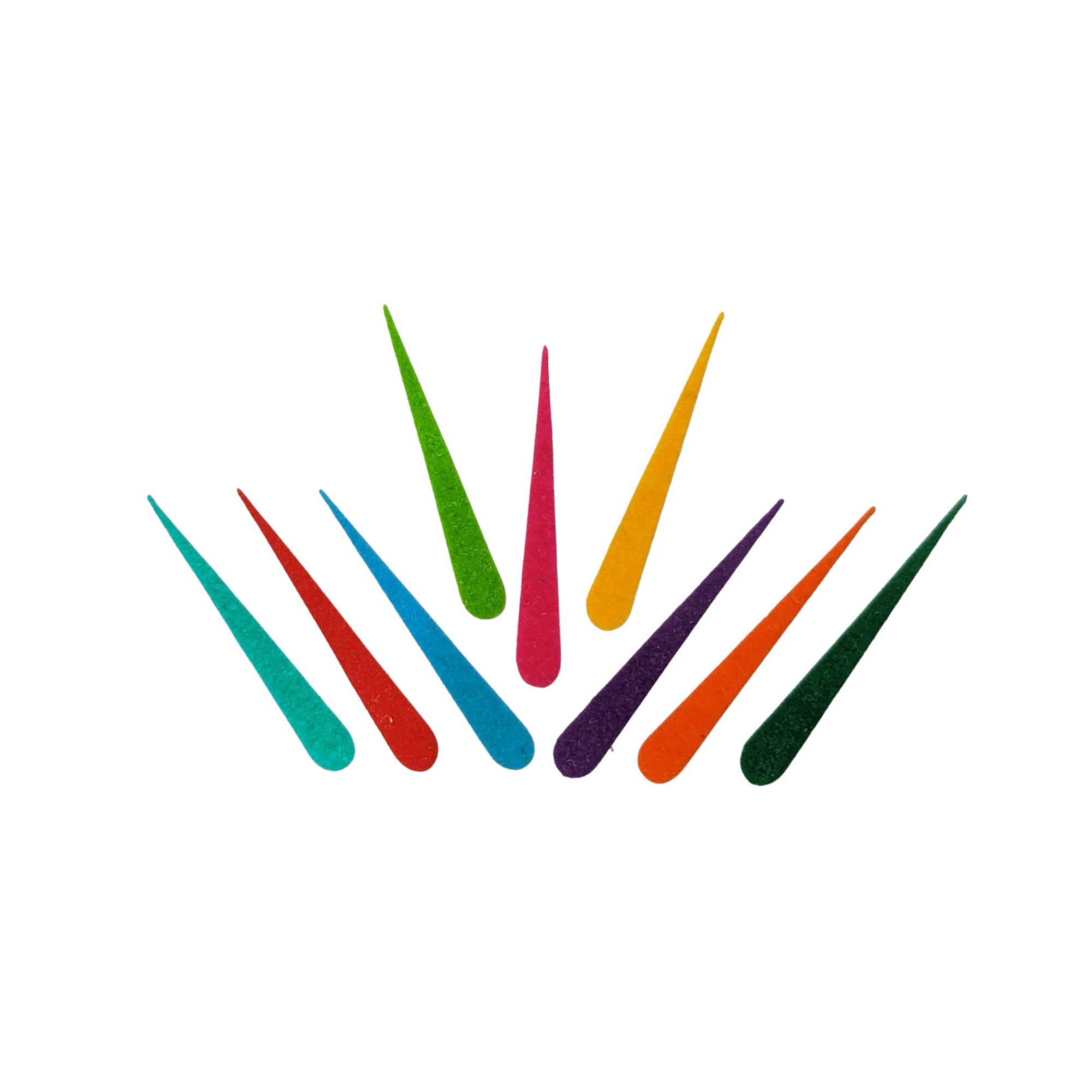 Comet Busters Beautiful Handcrafted Multicolor Velvet Tilak Bindis (25