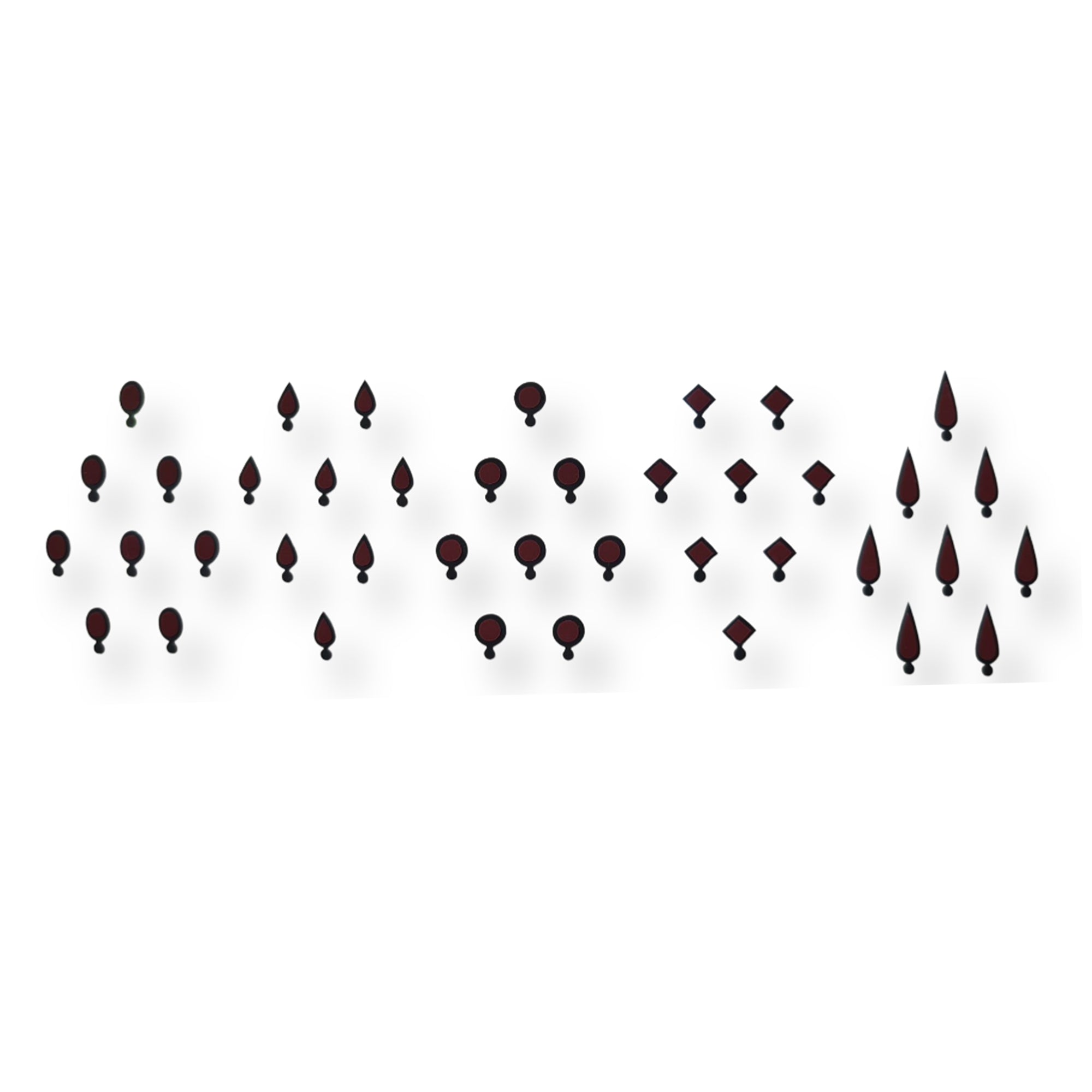 Comet Busters Beautiful Handcrafted Assorted Maroon Bindi Pack (BIN180