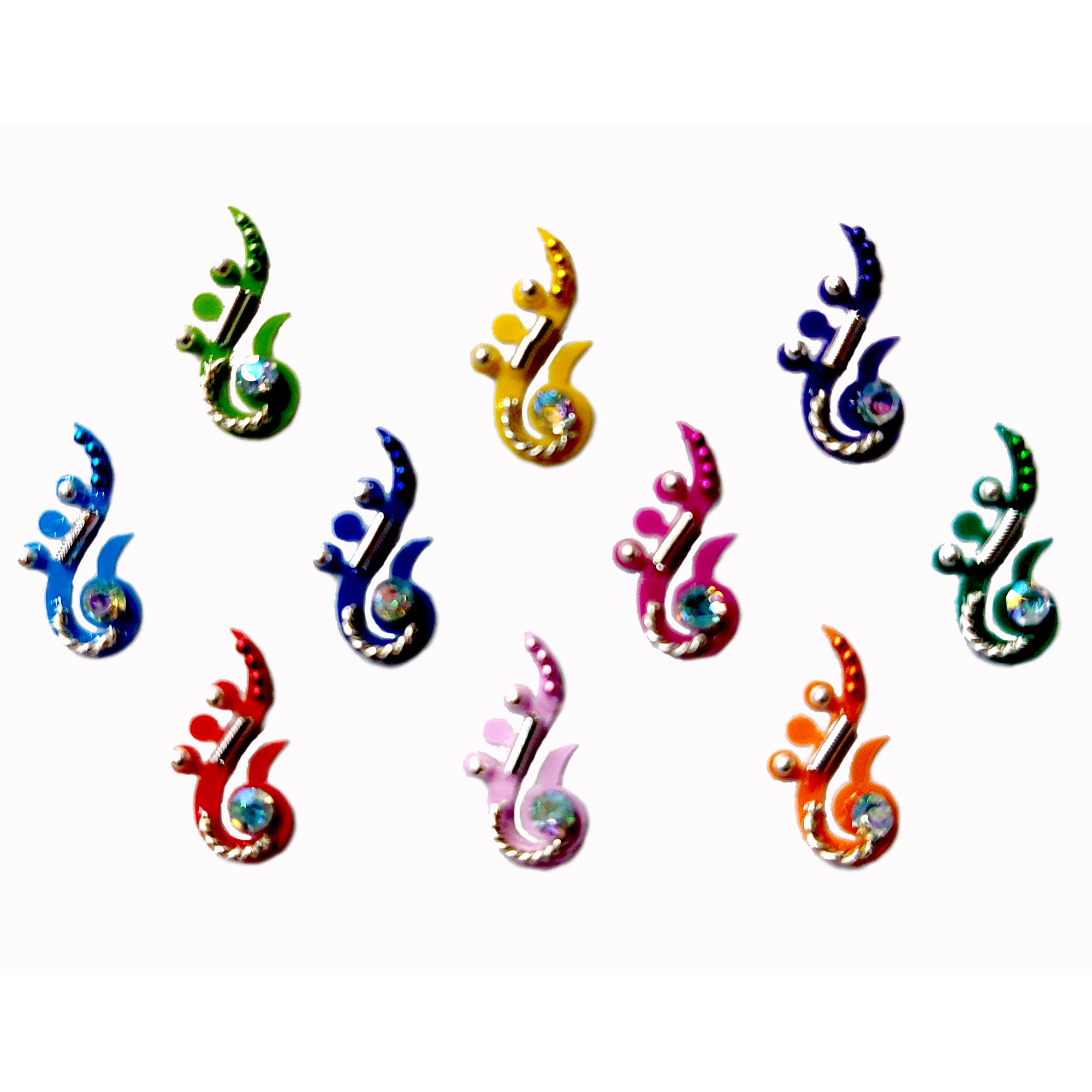 Comet Busters Beautiful Handcrafted Multicolor Traditional Bindis 11mm