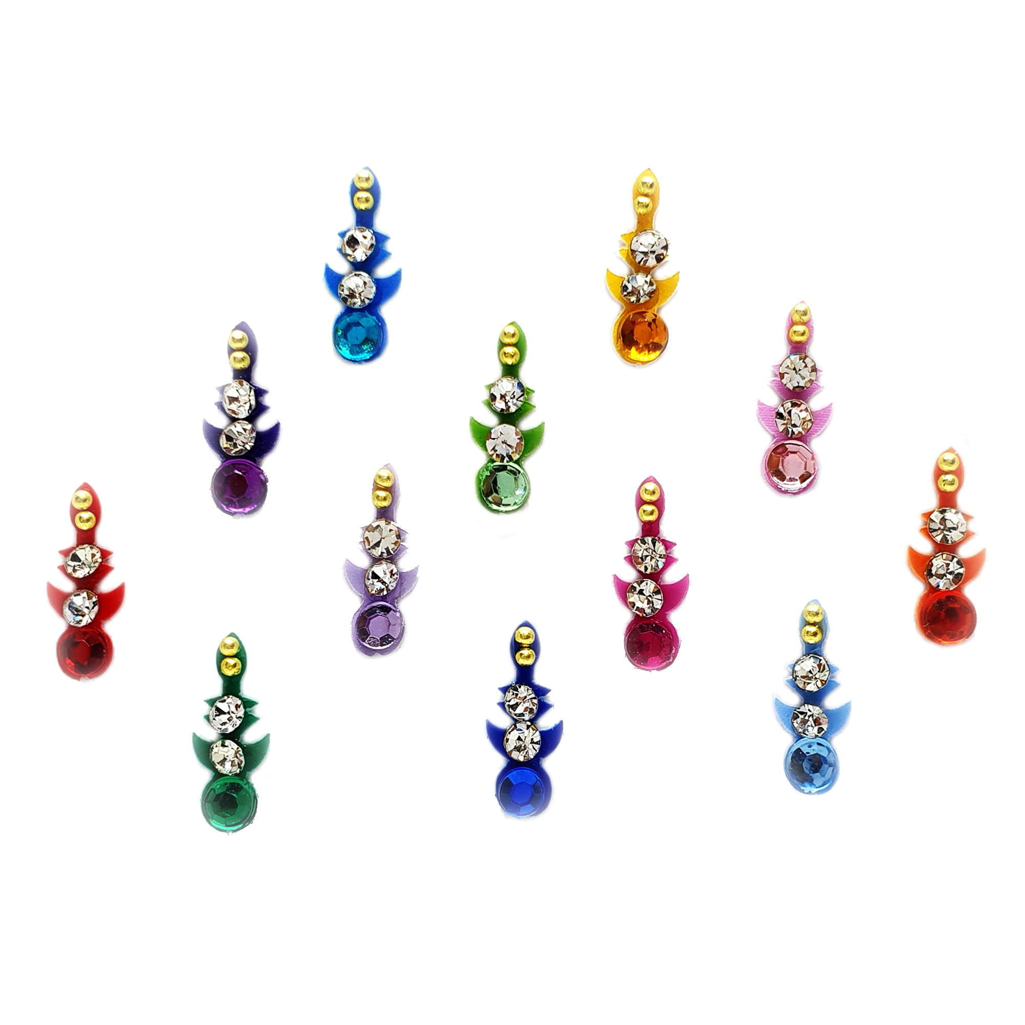 Comet Busters Beautiful Handcrafted Colorful Bindis With Stones (BIN18