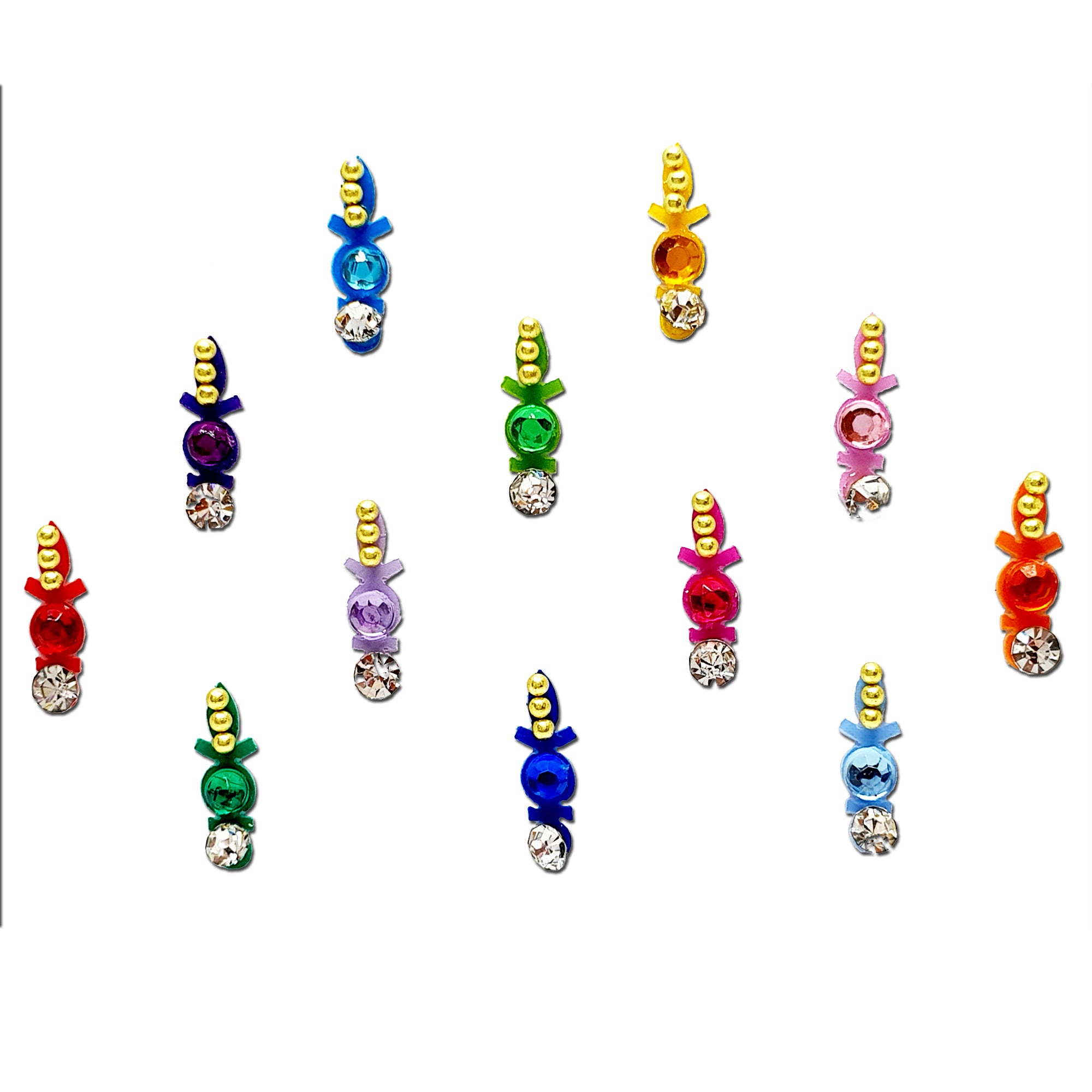 Comet Busters Beautiful Handcrafted Colorful Bindis With Stones (BIN18