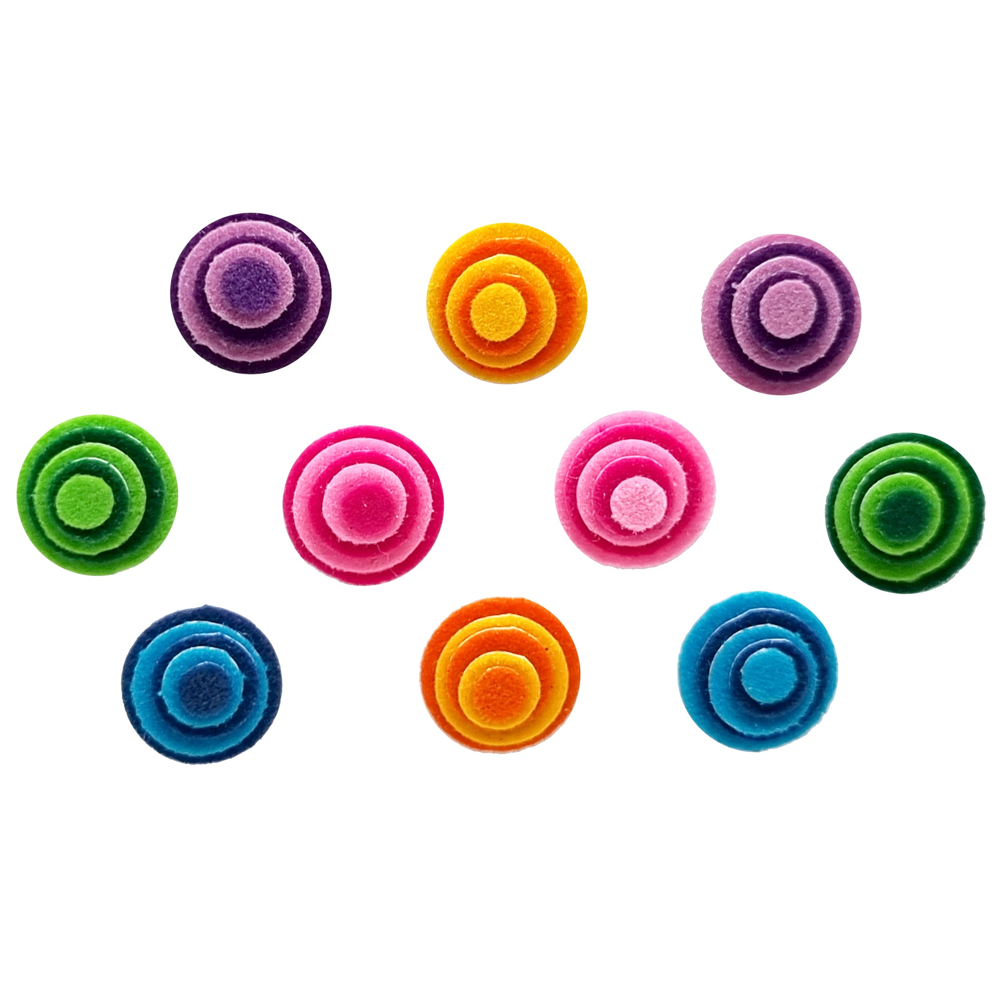 Comet Busters Beautiful Multicolor Velvet Layered Bindis (9mm) (BIN183