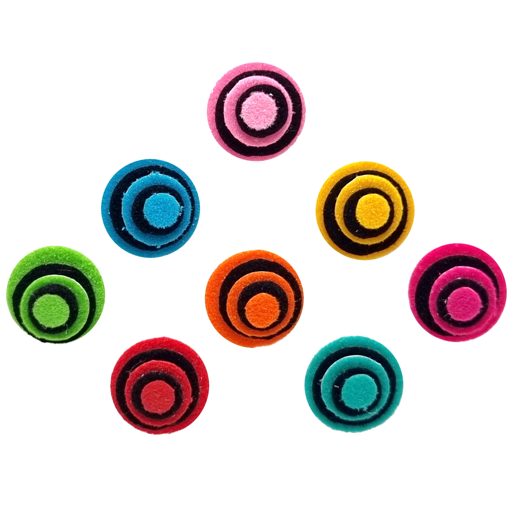 Comet Busters Beautiful Multicolor Velvet Layered Bindis (9mm) (BIN183