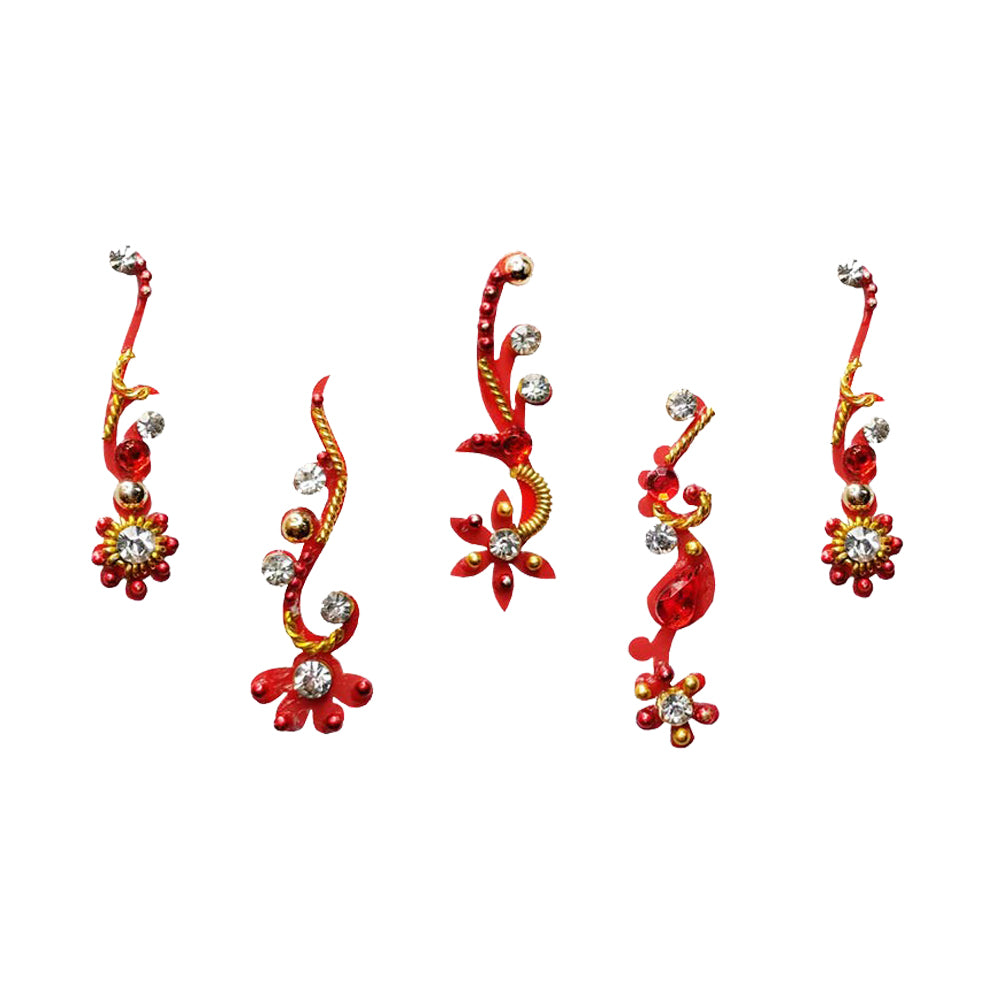 Comet Busters Designer Bridal Red Bindi (20mm)(BIN297)