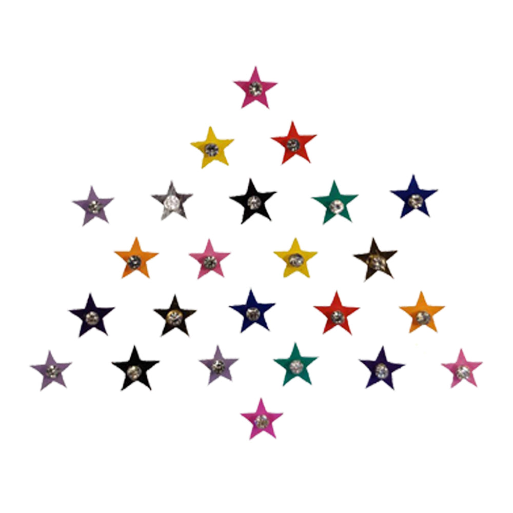 Comet Busters Colorful Star Bindi With Silver Stone (5mm) (BIN348)