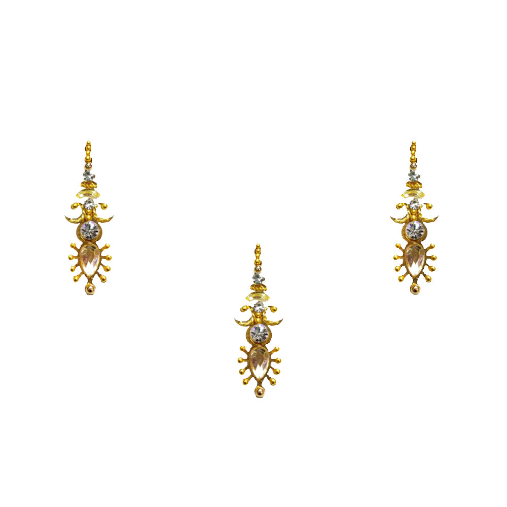 Comet Busters Beautiful Long Golden Bindi (24mm) (BIN631)