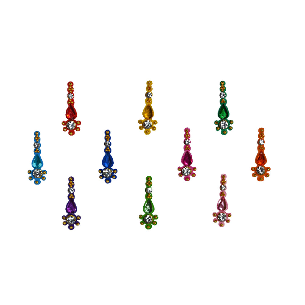 Comet Busters Colorful Bindis With Stones (BIN792)