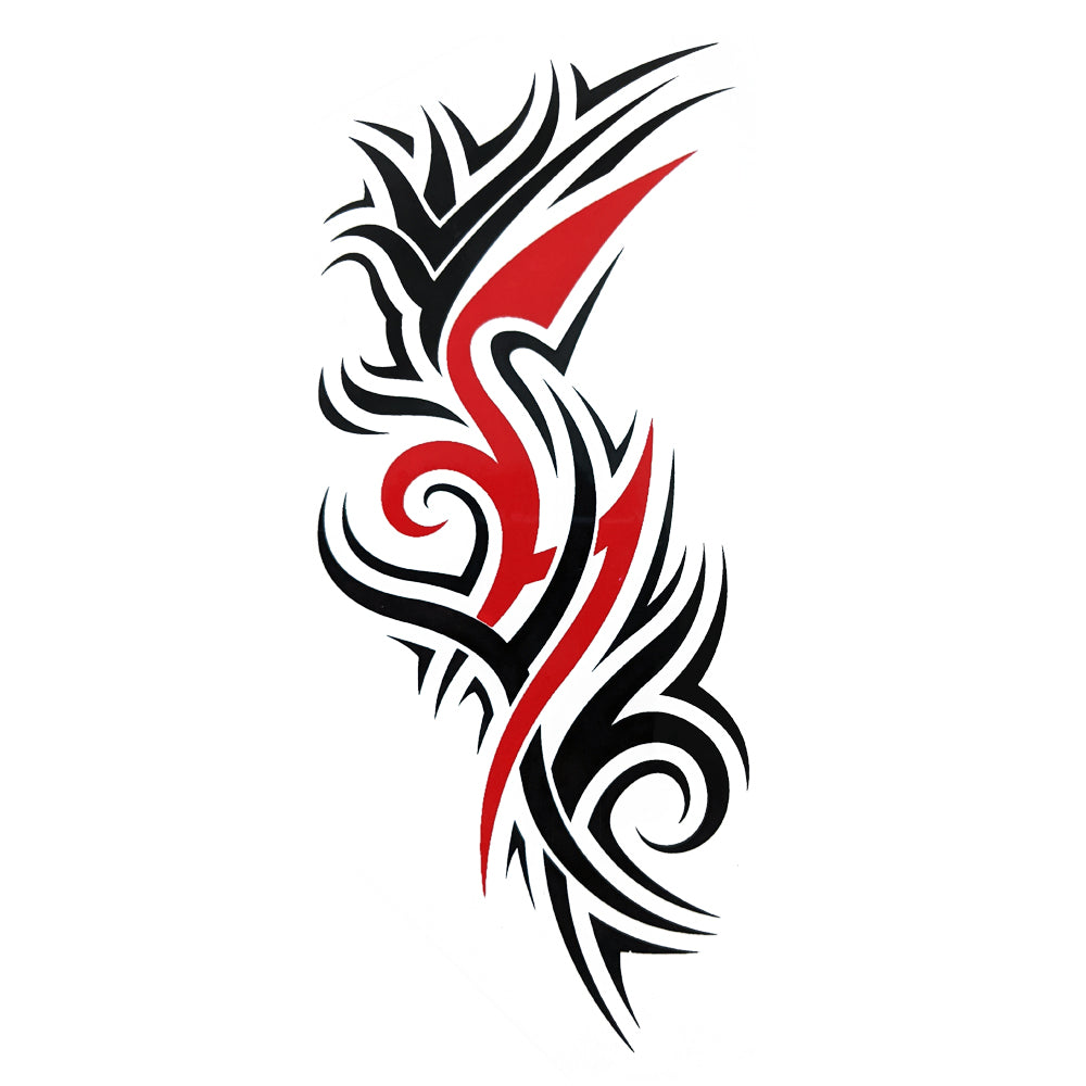 Comet Busters Black and Red Arm Band/Back Temporary Water Tattoo Stick