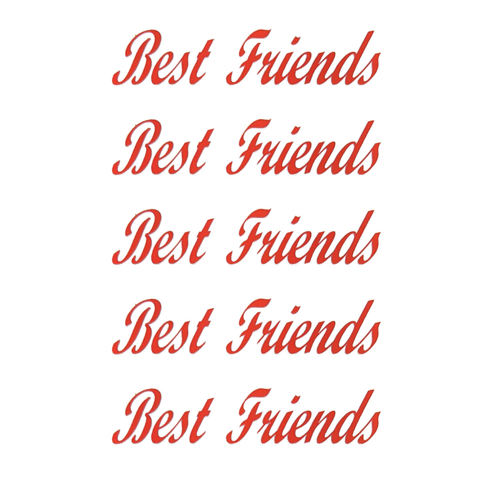 Comet Busters Best Friends Red Stickers for Gifts, Envelopes ,Gift Bag